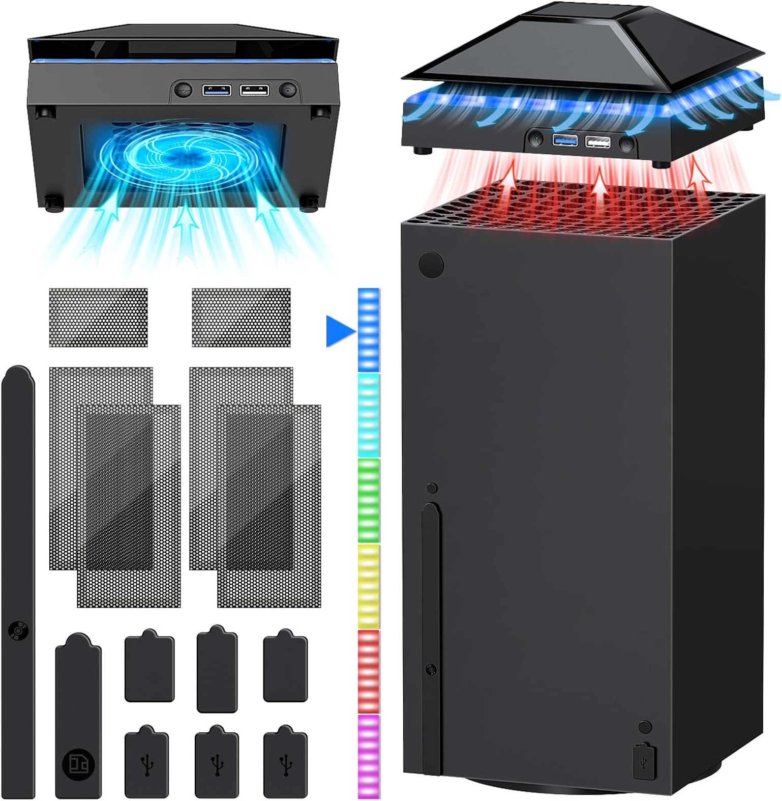 Amazon.com: XBX Series X Cooling Fan Dust Proof with Auto Mode, for ...