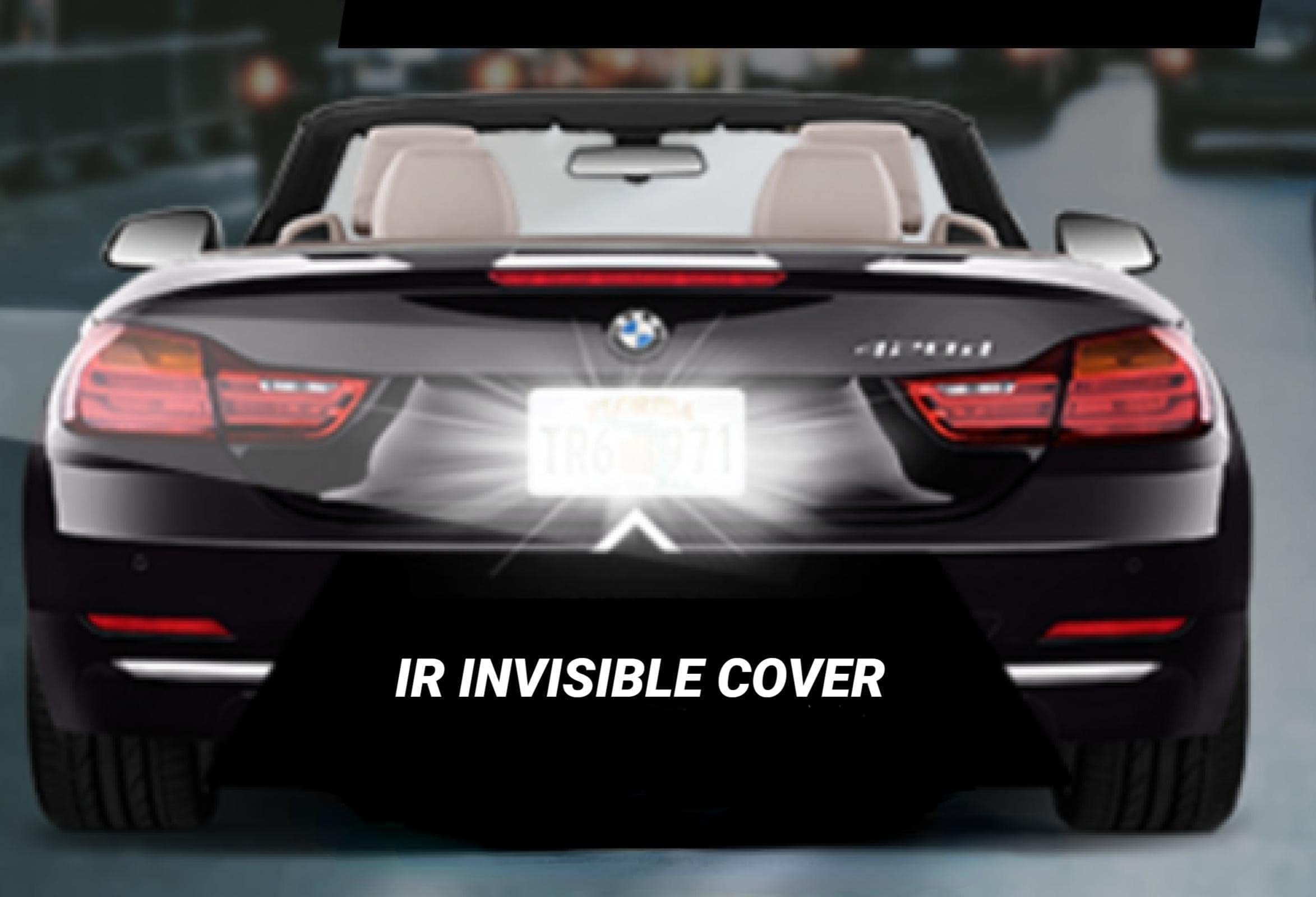 License Plate IR Shield/Clear Cover, Infrared Invisible Reflective ...