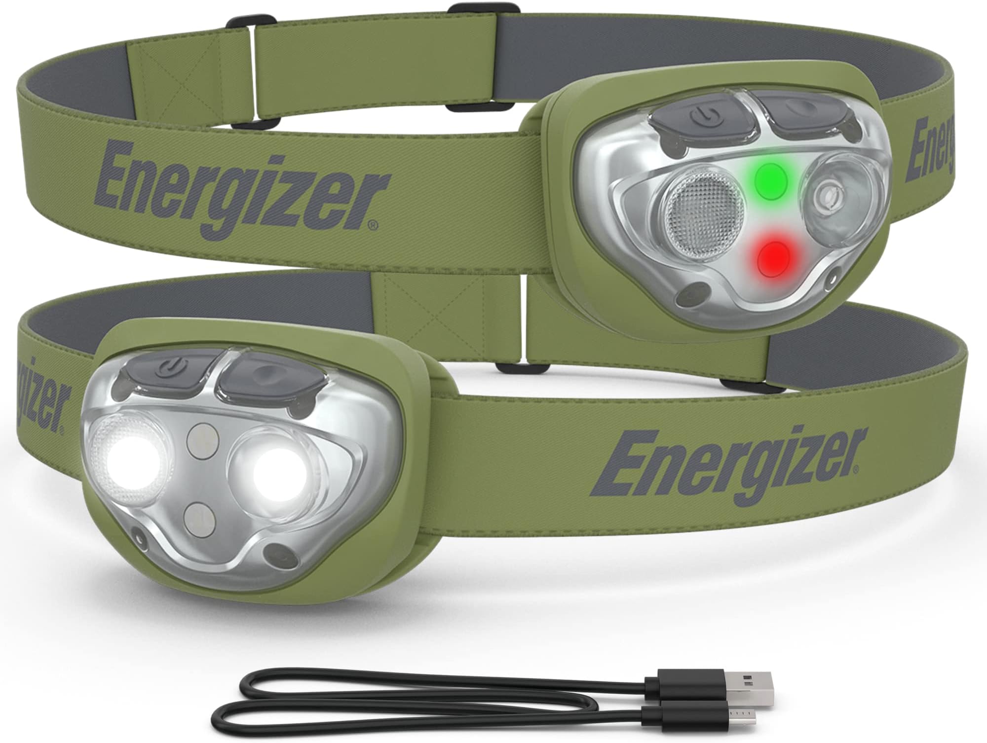 Energizer Rechargeable LED Headlamp, IPX4 Water Resistant, High-Powered ...