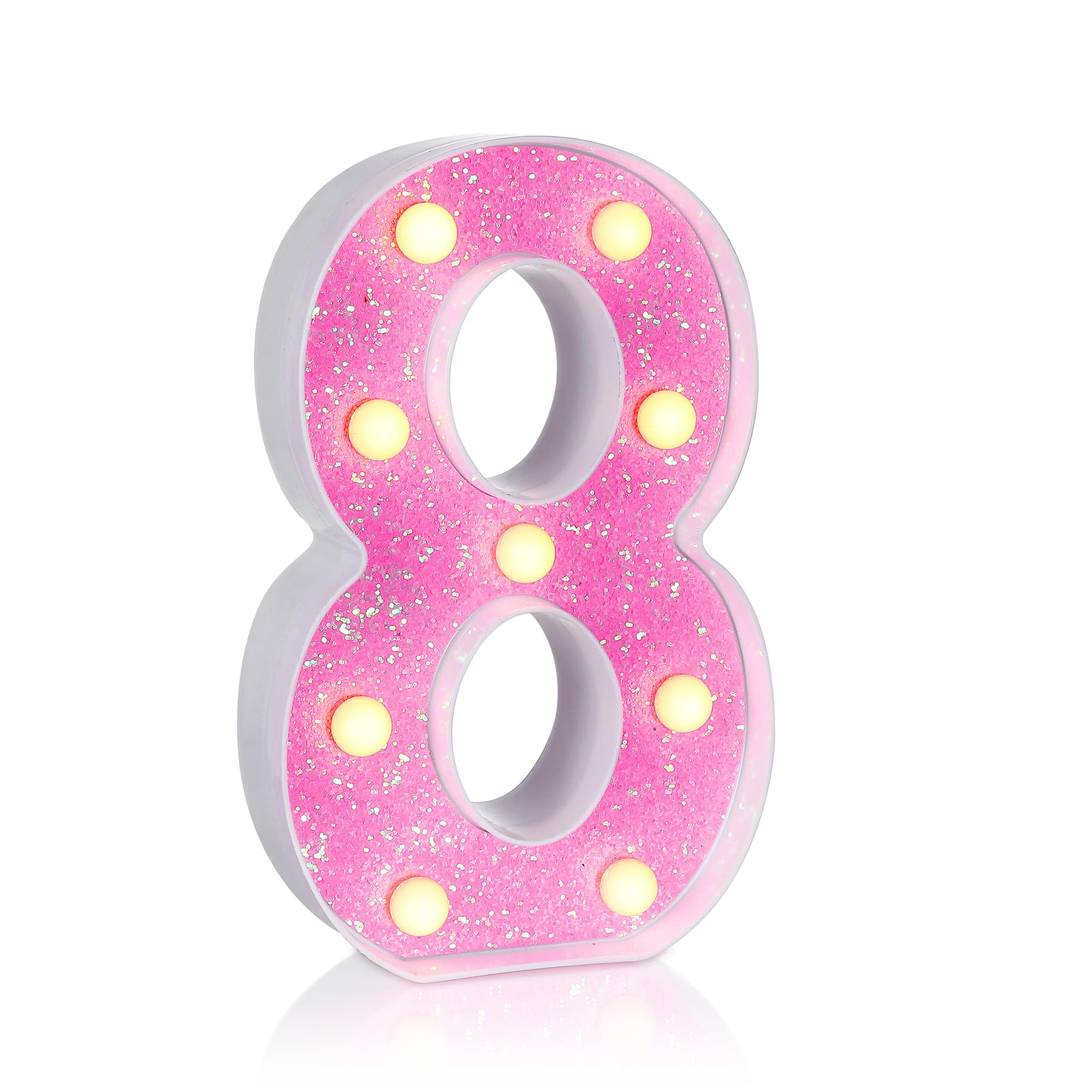 Amazon.com: Foaky LED Letter Lights Sign Light Up Pink Letters Glitter ...
