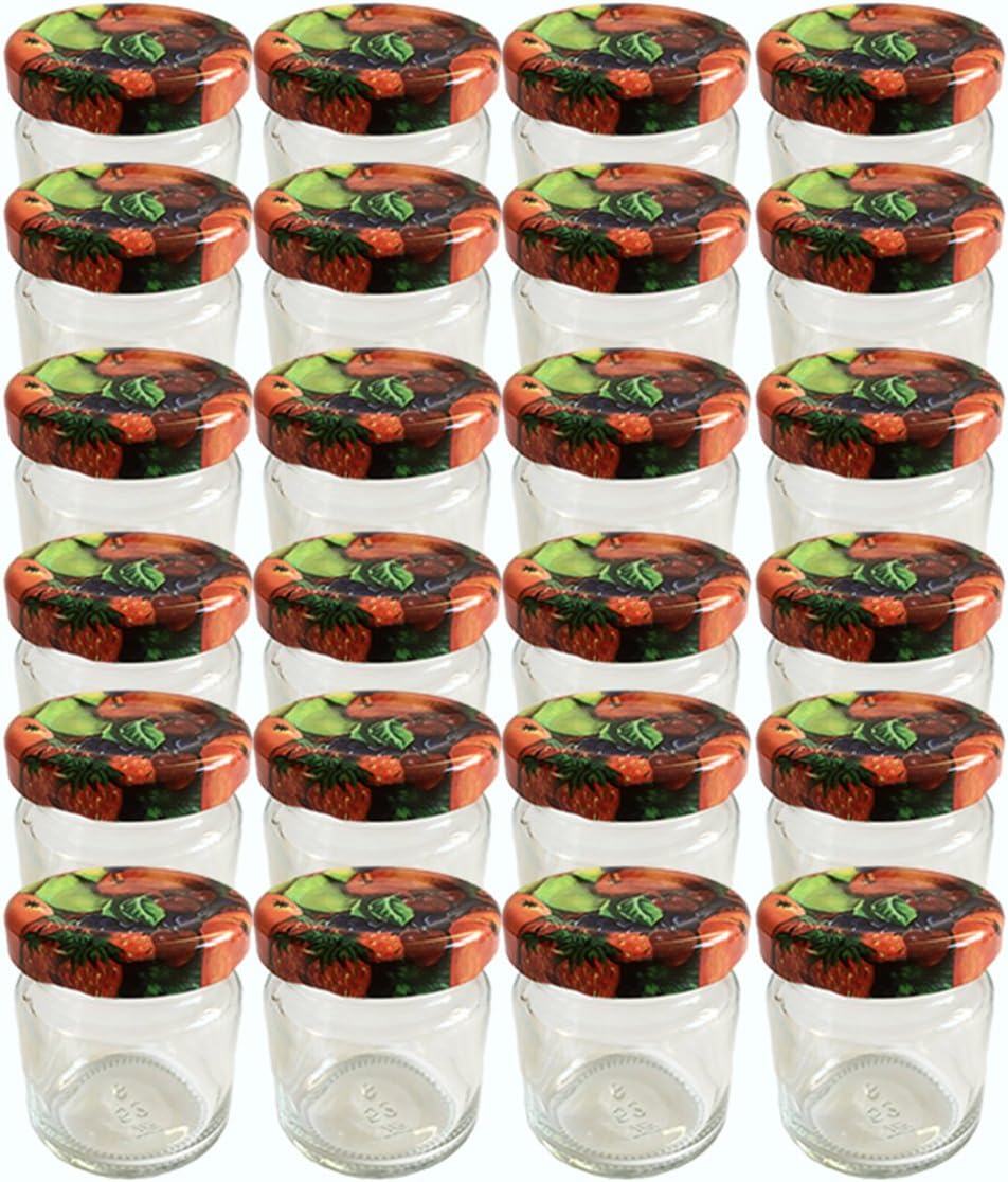 hocz 60er Set Sturzgläser Mini Gläser 53 ml Deckelfarbe Obst To 43 ...