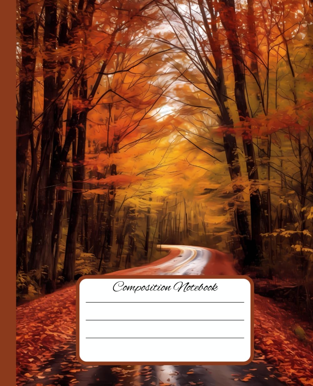 Autumn Country Landscape Inspired Wide Ruled Composition Notebook (7 ...