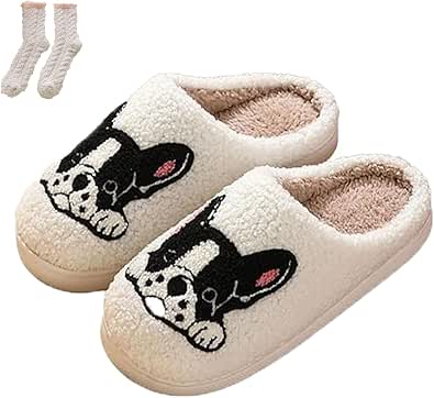 Amazon.com: Pug Slippers, Cute Dachshund Slippers, Unisex Cute Cartoon ...