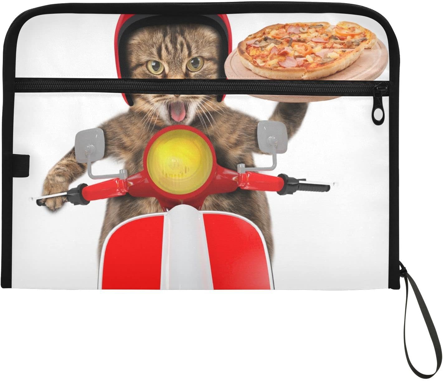 Funny Cat Pizza Expanding File Folder for Documents A4 Letter Size ...