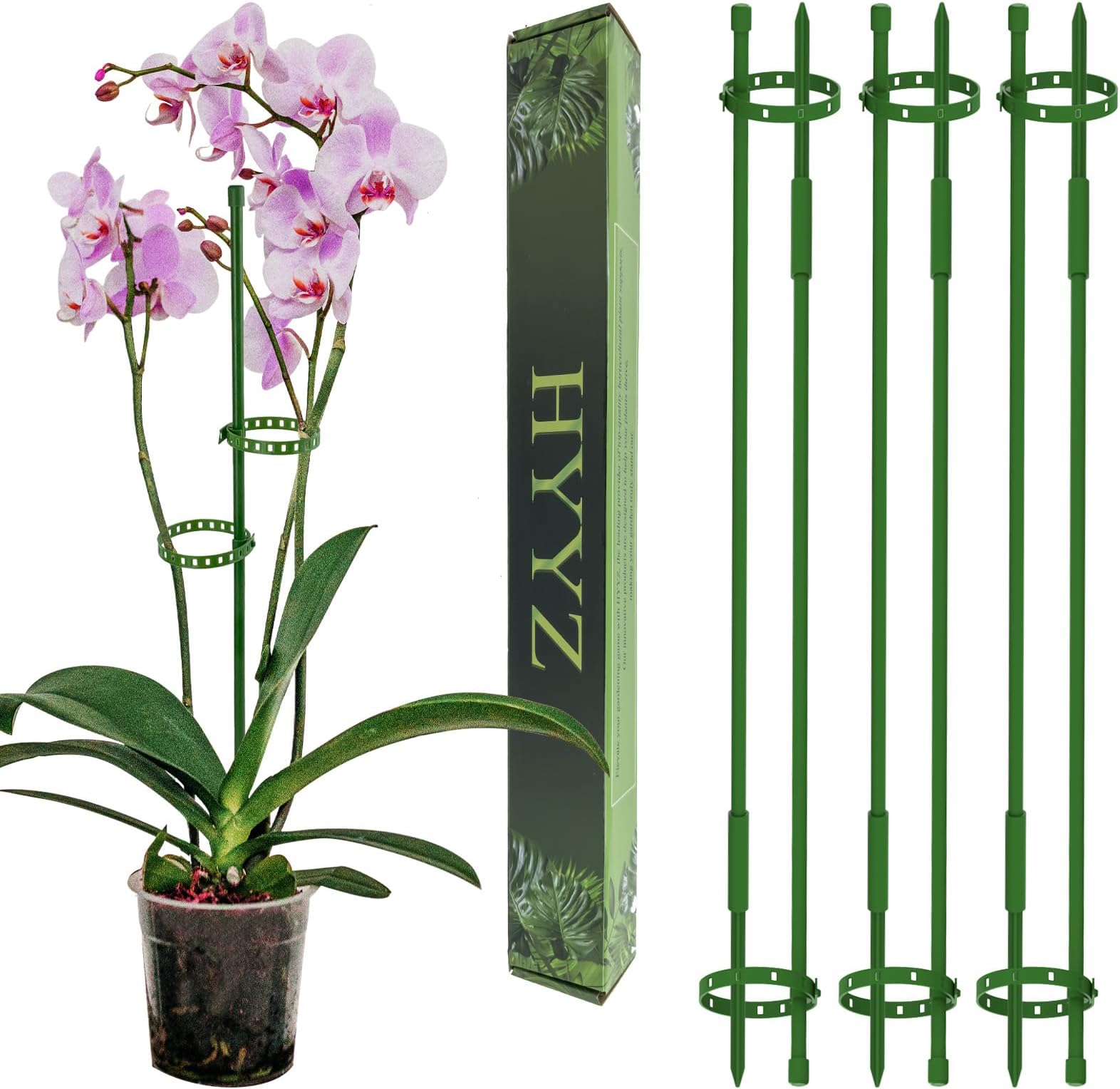Amazon.com : HYYZ Plant Stakes-6 pcs 21 inch Adjustable Plant Support ...