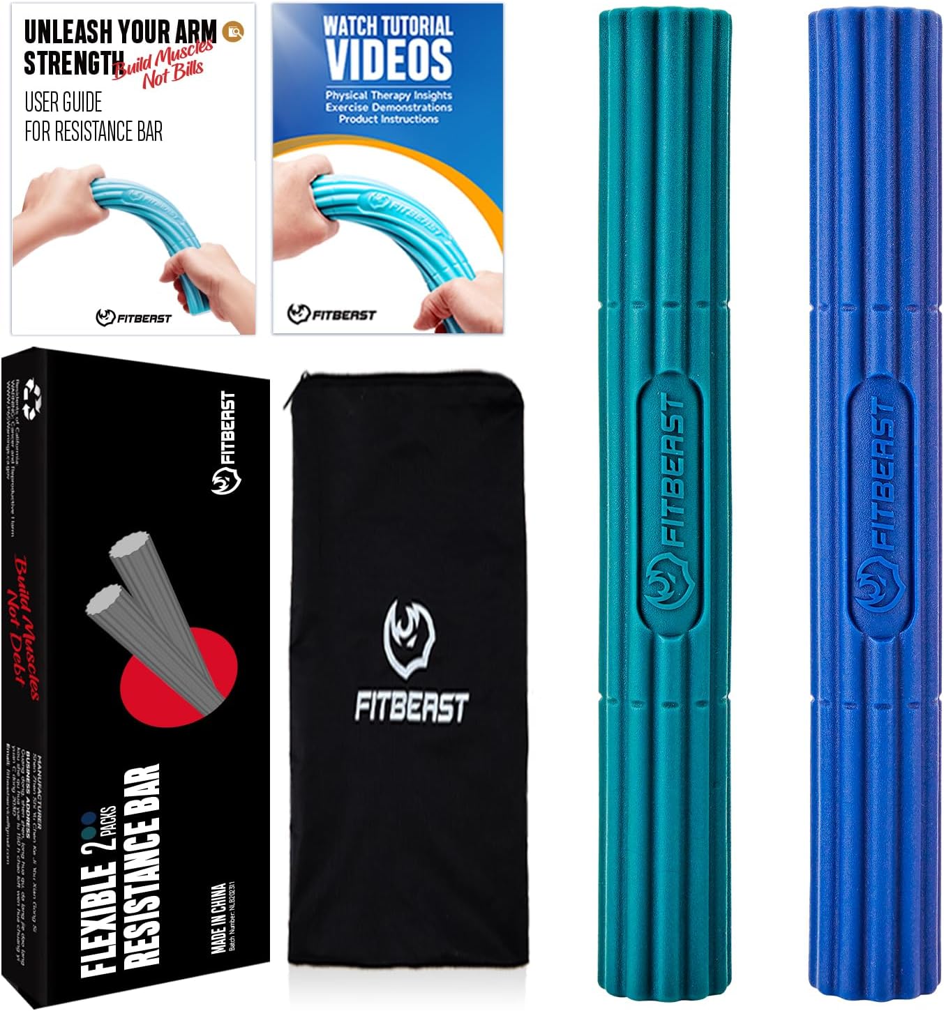 Amazon.com: FitBeast Hand Exerciser Bars for Physical Therapy ...