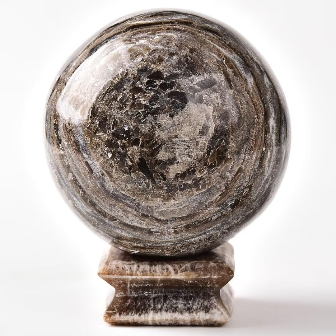 Amazon.com: CNYANFEI 100-110mm Large Jasper Stone Sphere with Stand ...