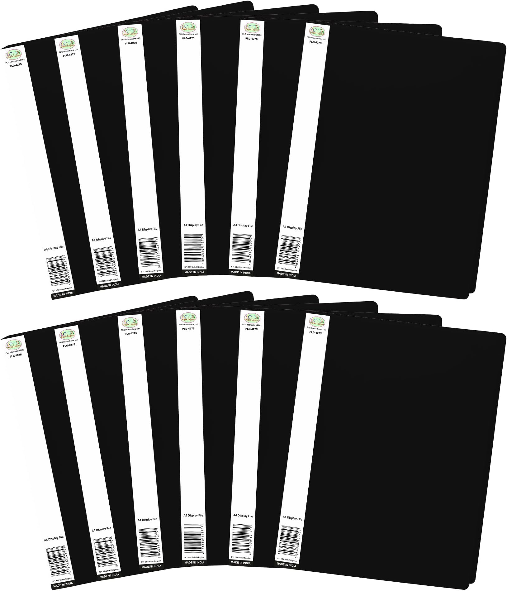 A4 Black Display Folder, Display File with 20 Pockets Display Book ...
