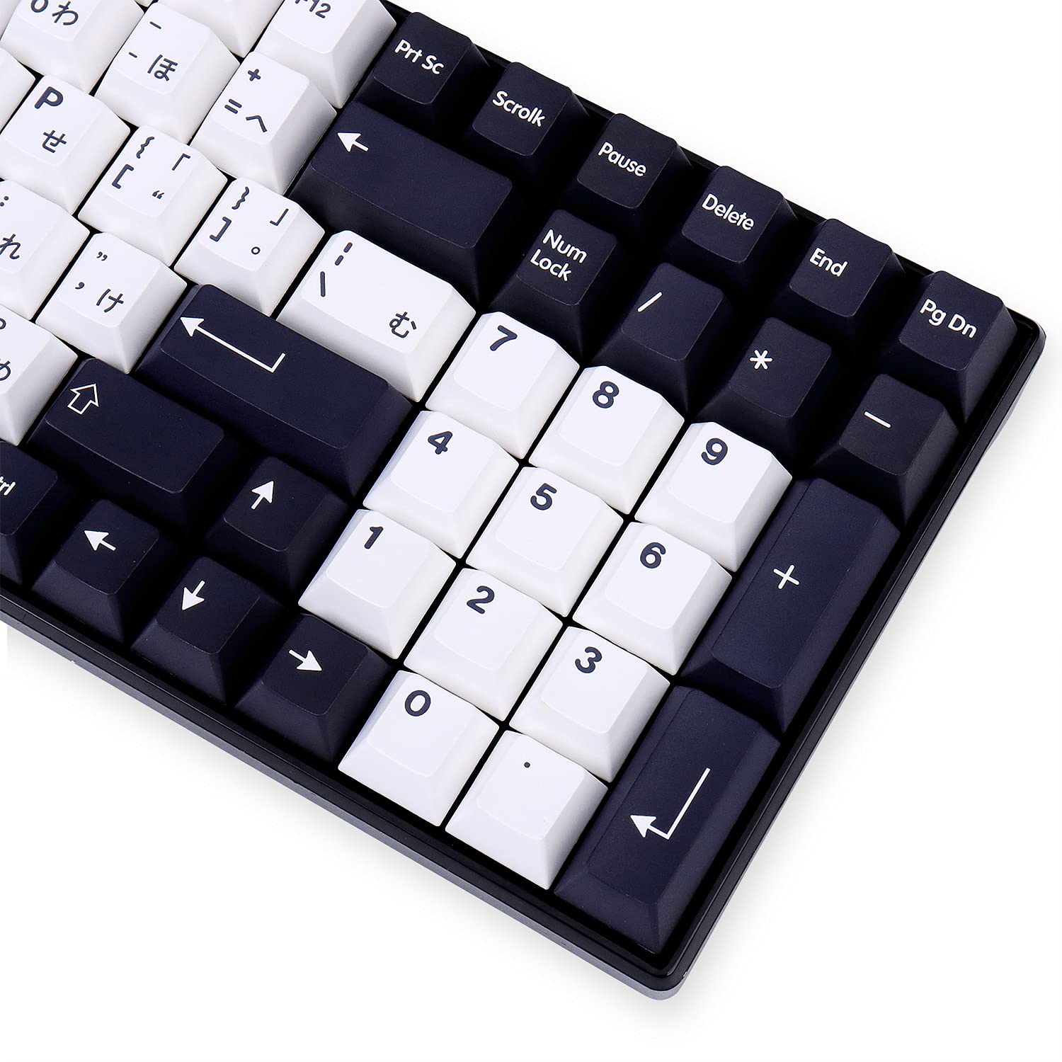 138 Keys PBT Keycap DYE-SUB Cherry Profile Japanese Minimalist Black ...