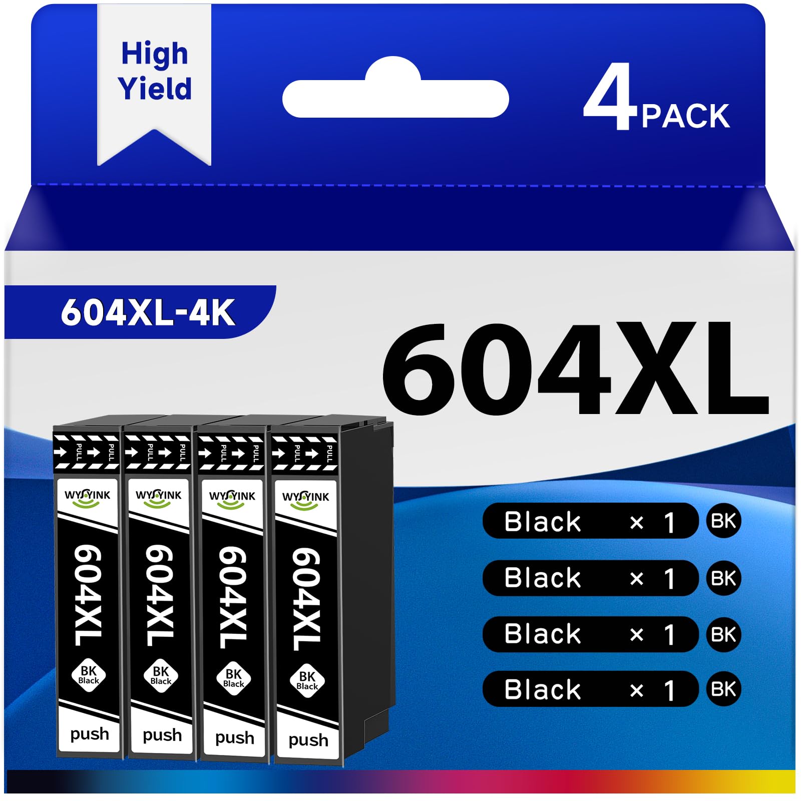 WYFYINK 604XL Black Ink Cartridges for Epson 604 XL 604XL Ink ...
