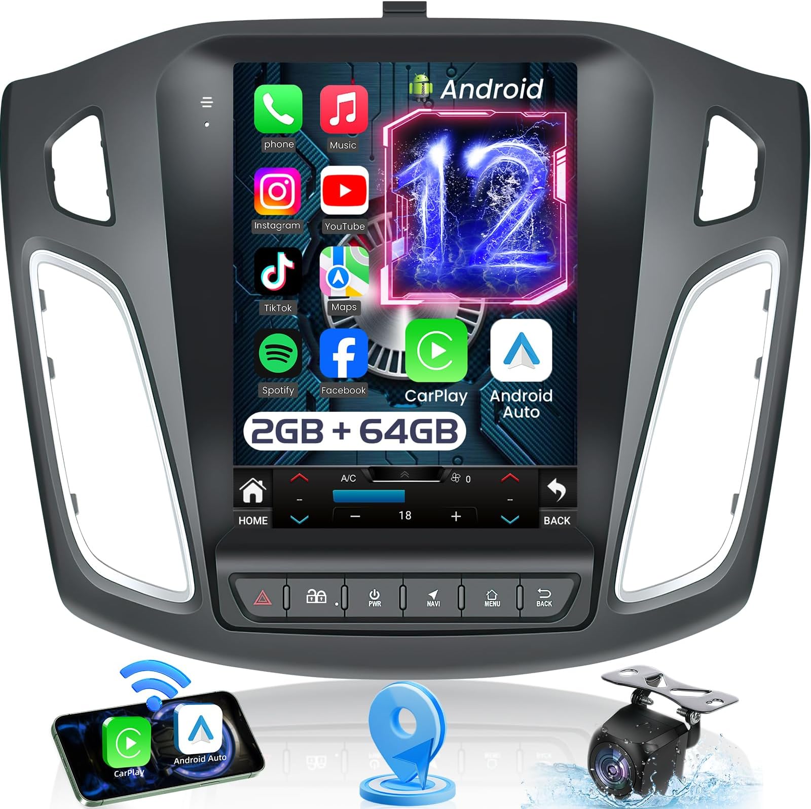 Amazon.com: 4GB+32GB Upgrade Car Stereo Radio for Ford Focus 2012-2018 ...