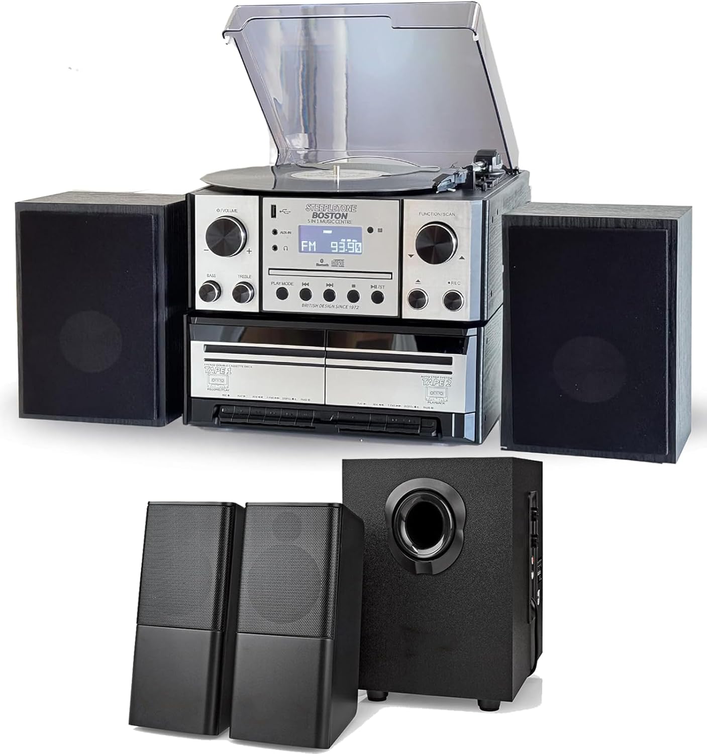 Boston+ Compatible with Steepletone Boston USB RECORDING Retro Music ...