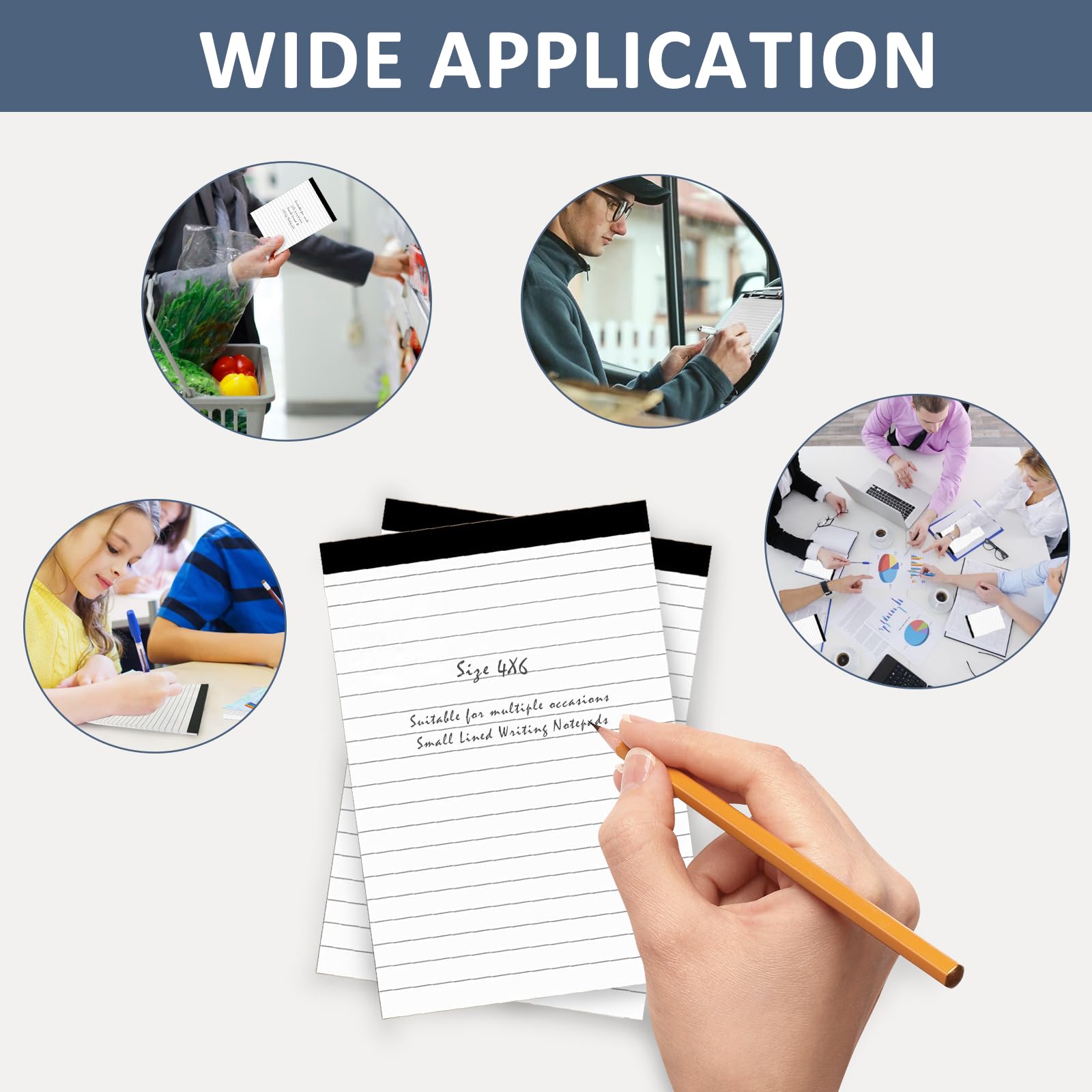 Snapklik.com : 8 Pack Note Pads 4 X 6 Inch Small Notepads For Business ...