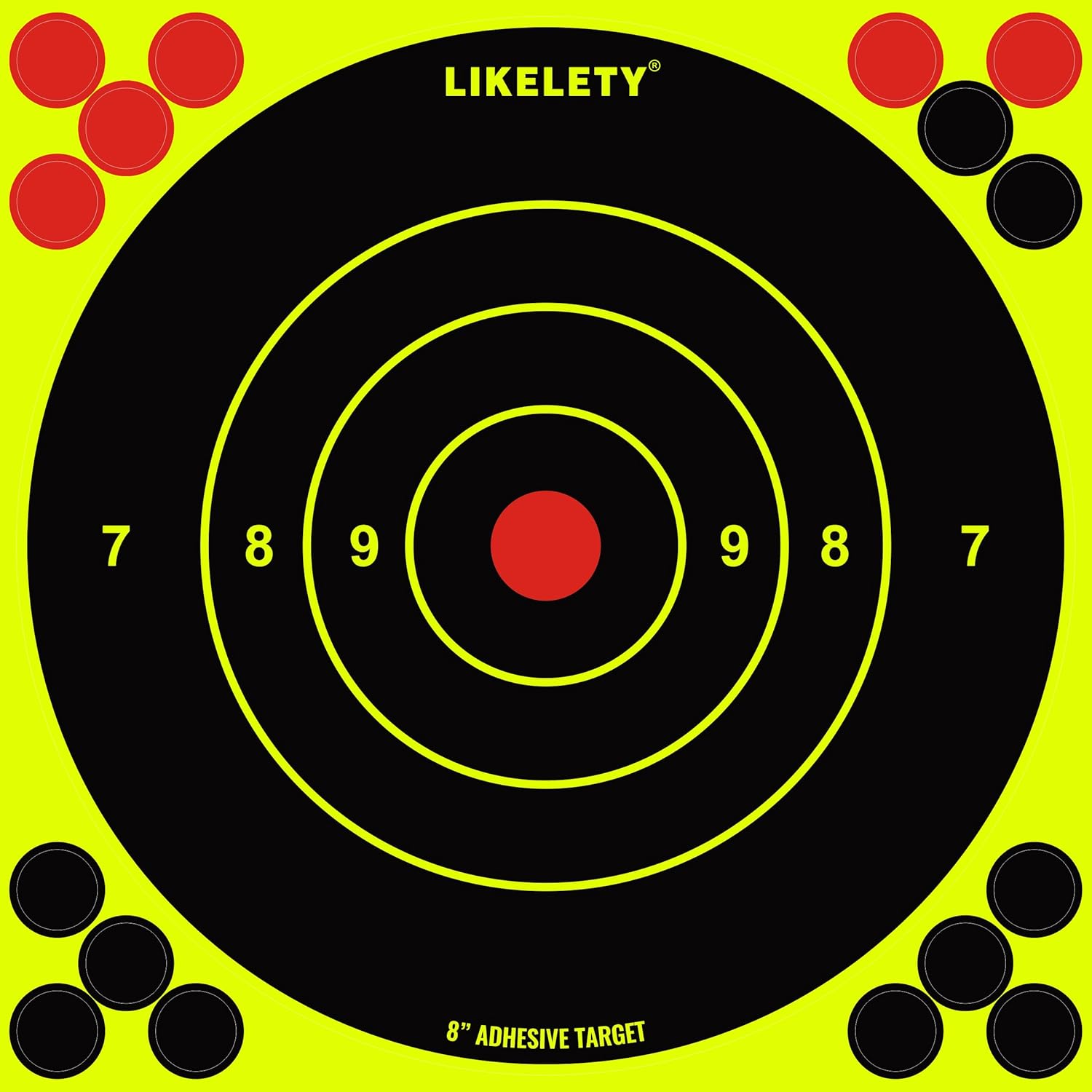 8x8 Inch Splatter Shooting Targets Bright Fluorescent Yellow Adhesive ...