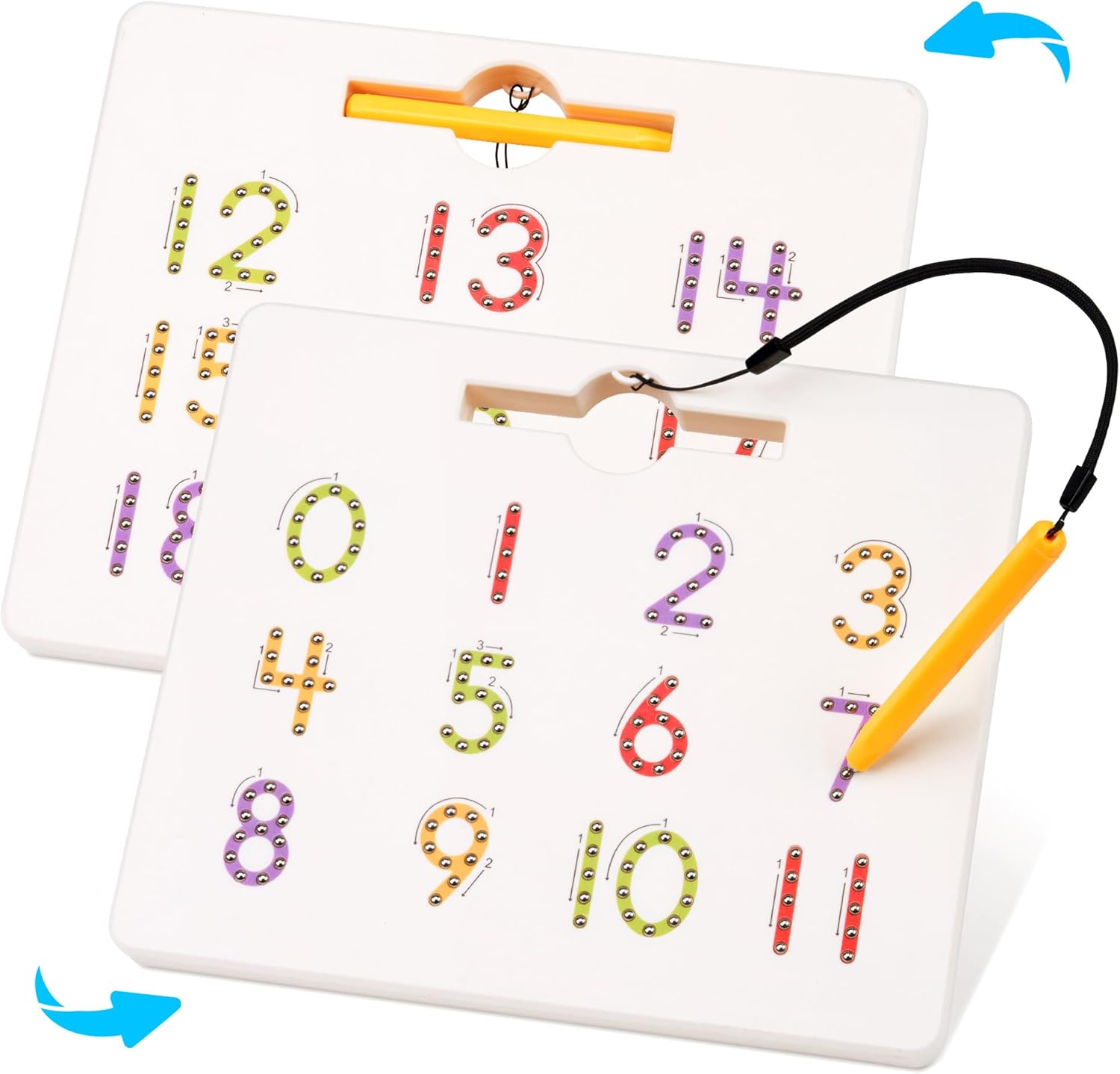 Amazon.com: Gamenote Magnetic Number Tracing Board, 2 in 1 Double Sided ...