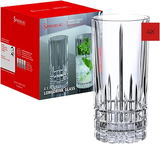 Amazon.com: Spiegelau Perfect Serve Longdrink Glass Set of 4 - Highball ...