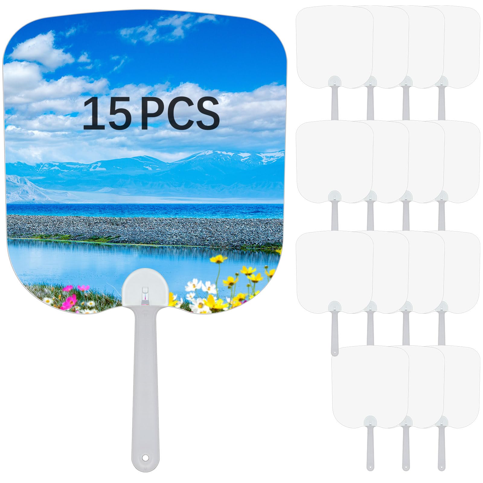 Amazon.com: GEKIXUTP 15 Pcs Church Fans Handheld Set,Sublimation Fans ...