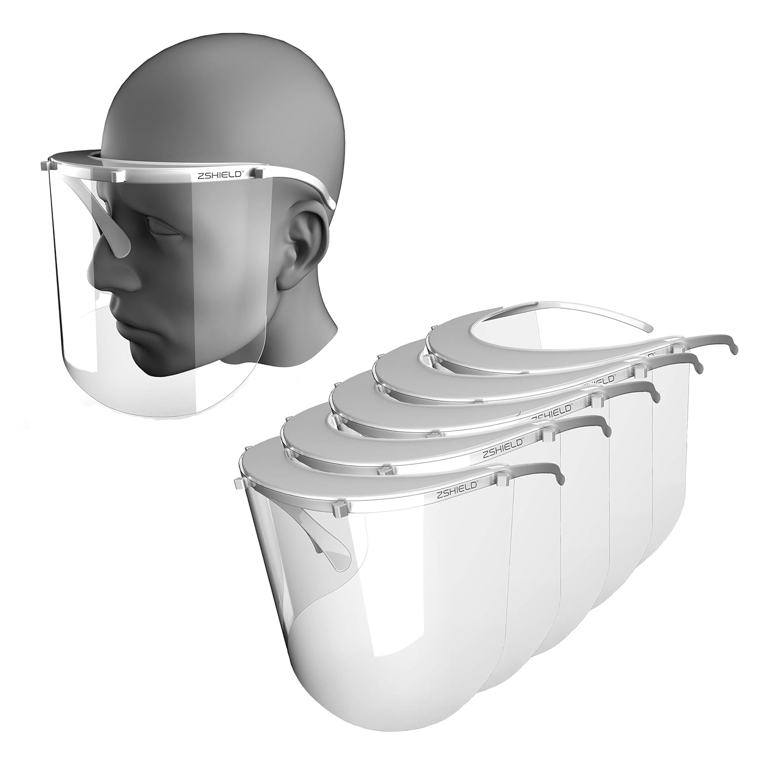 ZVerse ZShield Ultra - Reusable Face Shield - Made in USA - Full-Face ...