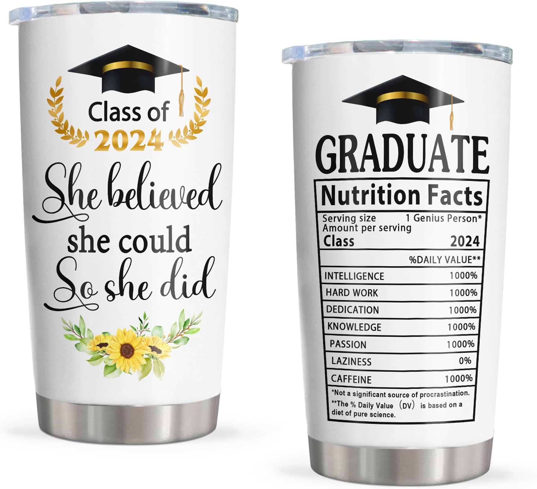 Amazon.com | SFHMTL Class of 2024 Graduation Gifts 12 Ounce Stainless ...