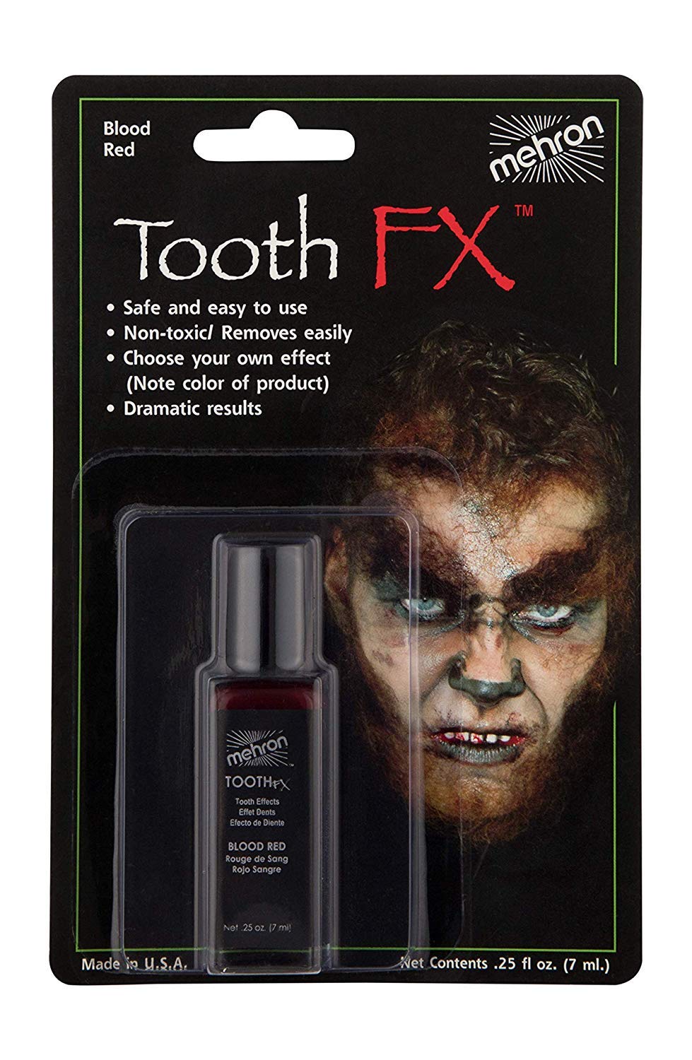 Amazon.com : Mehron Makeup Tooth FX with Brush (.25 ounce) (Blood Red ...