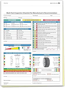 Amazon.com : Multi-Point Inspection Form - Generic – Multi-Point 2 Part ...