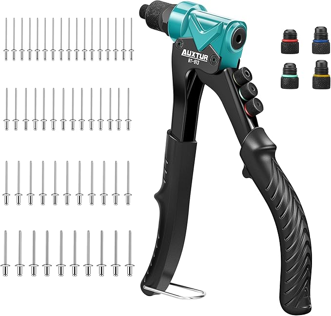 Amazon.com: AUXTUR One-Handed Rivet Gun, Pop Rivet Gun Kit ...