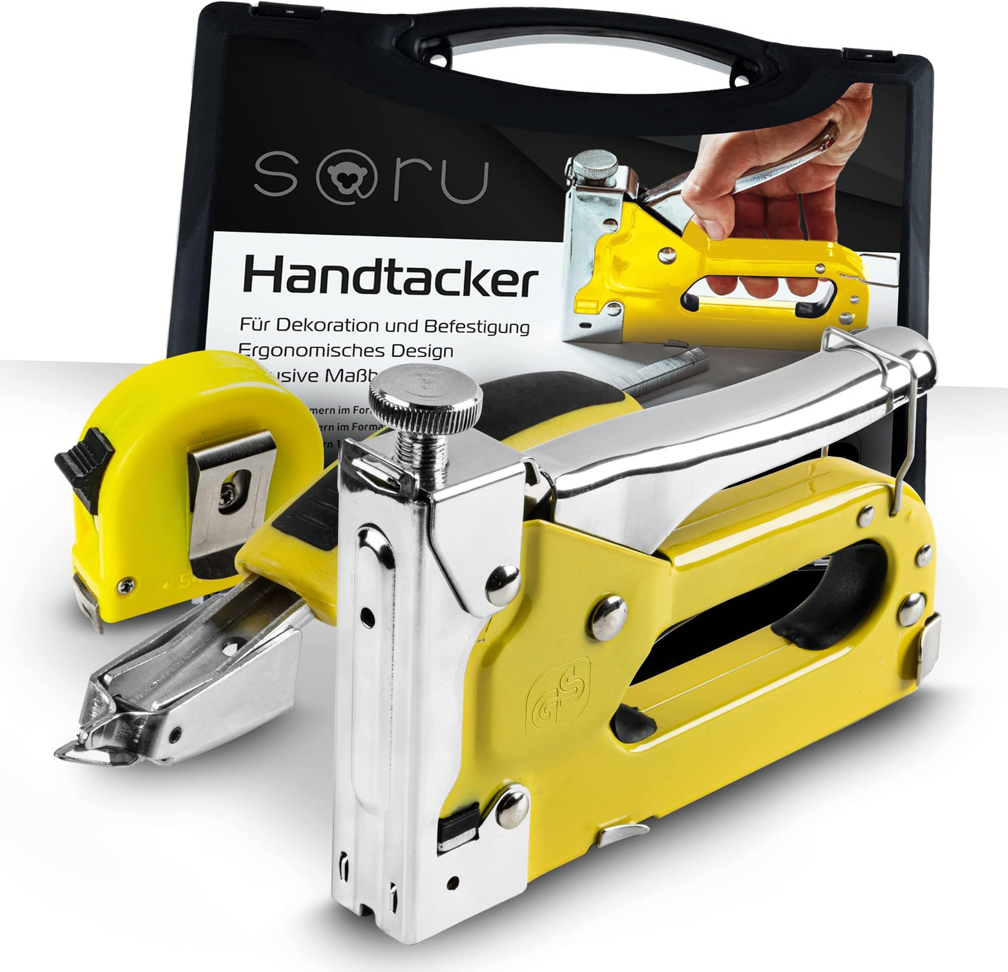 ValueMax 3-in-1 Handtacker Set mit 3000 Klammern -TÜV GS geprüft- Profi ...