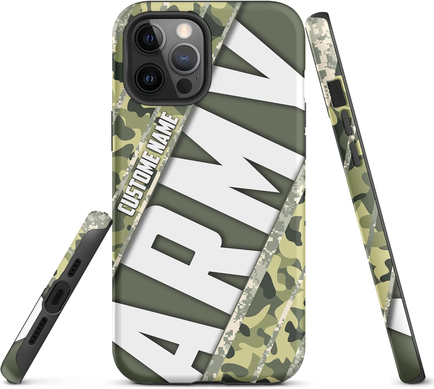 Amazon.com: Personalized American Flag Army Veteran Phone Case Custom ...