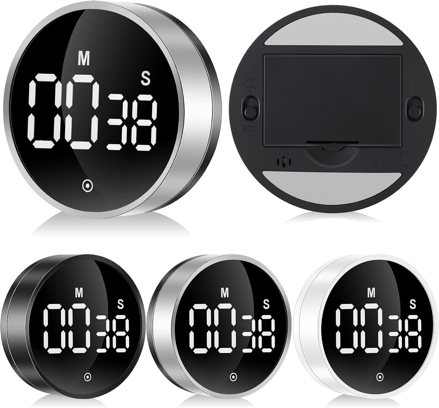 Amazon.com: 3 Pieces Digital Kitchen Timers, Large LED Display Magnetic ...