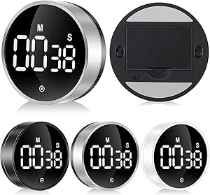 Amazon.com: 3 Pieces Digital Kitchen Timers, Large LED Display Magnetic ...