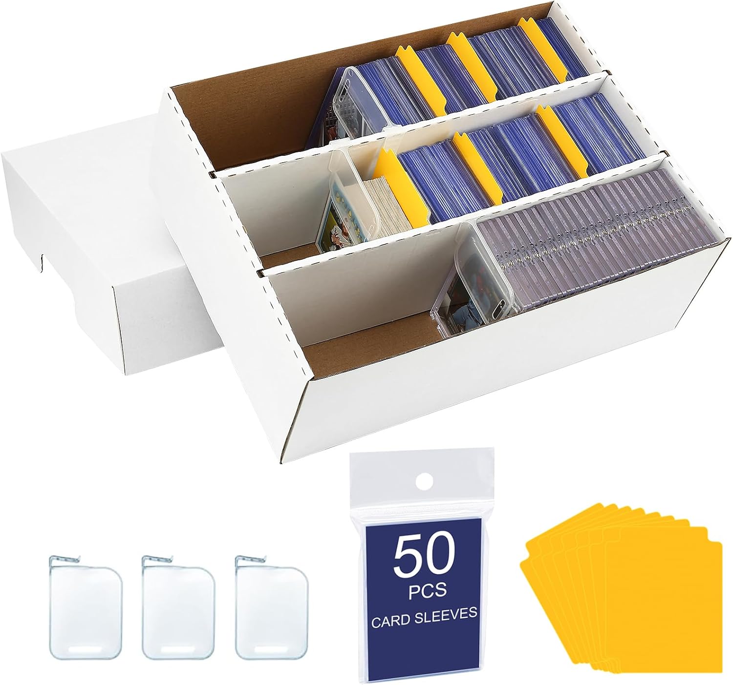 Amazon.com: shinwinly 1Pack Card Box for Trading Card, 2400-count ...