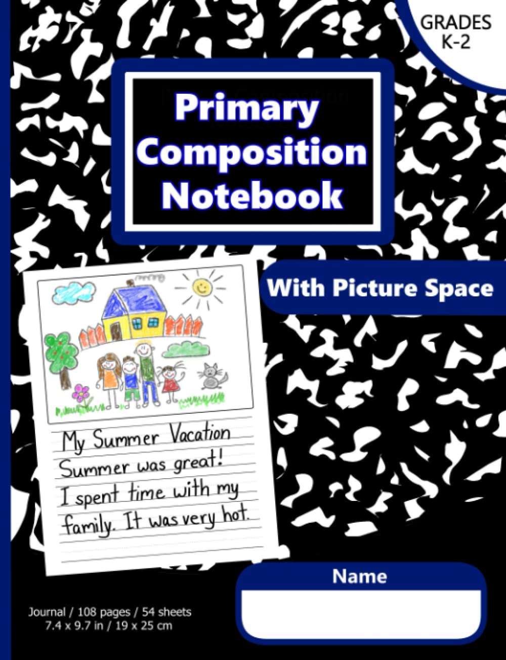 Primary Composition Notebook: Primary Story Journal with Dotted Midline ...