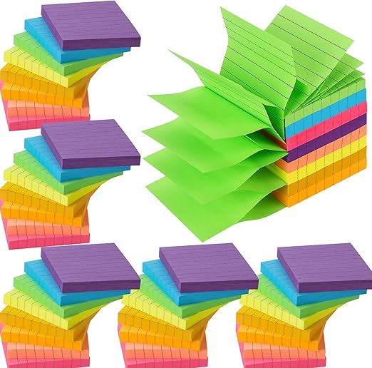 Amazon.com : TFTAFAN Pop Up Sticky Notes 3x3，Lined Sticky Notes 3x3 ...