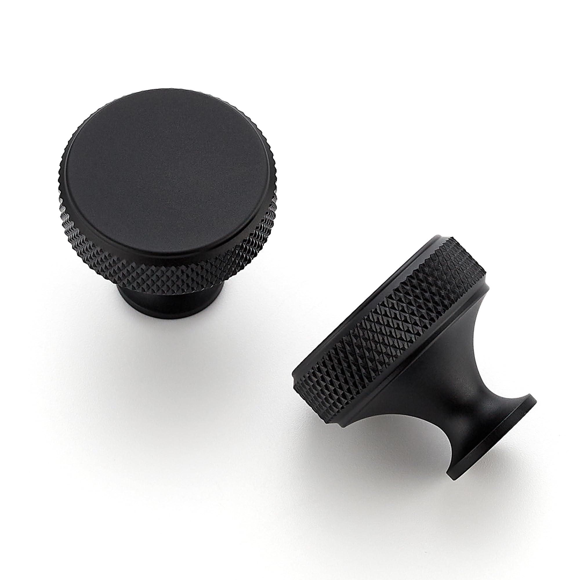 JOY DECOR 10 Pack Matte Black Kitchen Cabinet Hardware Knobs Round ...