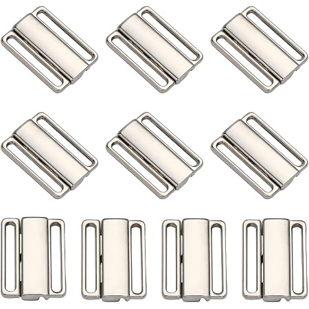 Amazon.com: CHGCRAFT 10 Sets 3/4 Inch Metal Bra Strap Hooks Bathing ...