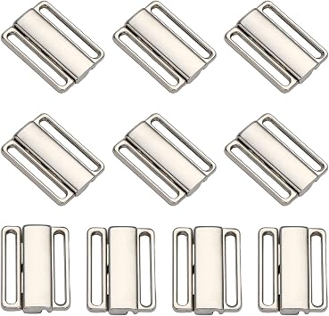 Amazon.com: CHGCRAFT 10 Sets 3/4 Inch Metal Bra Strap Hooks Bathing ...