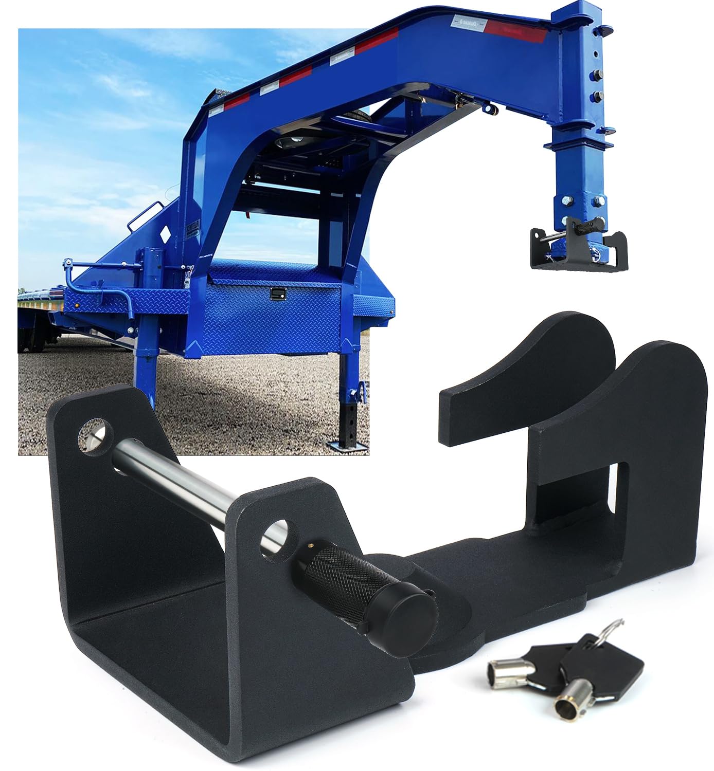 Snapklik.com : Aupar Heavy-Duty Gooseneck Trailer Lock