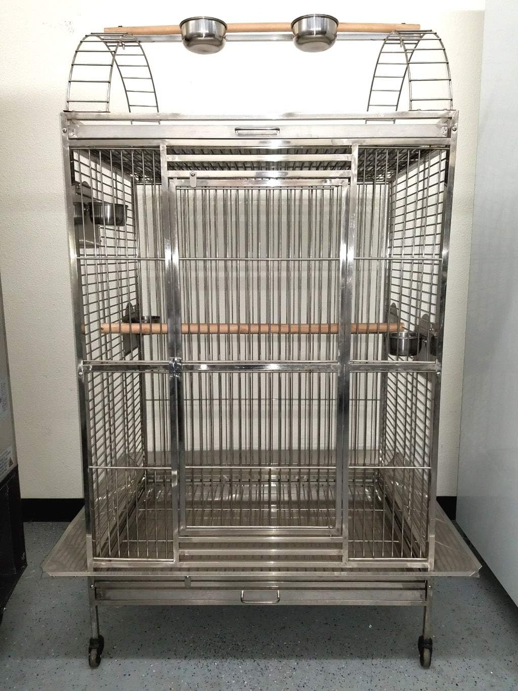 Amazon.com : Stainless Steel XL Extra Large Bird Parrot Macaw Indoor ...