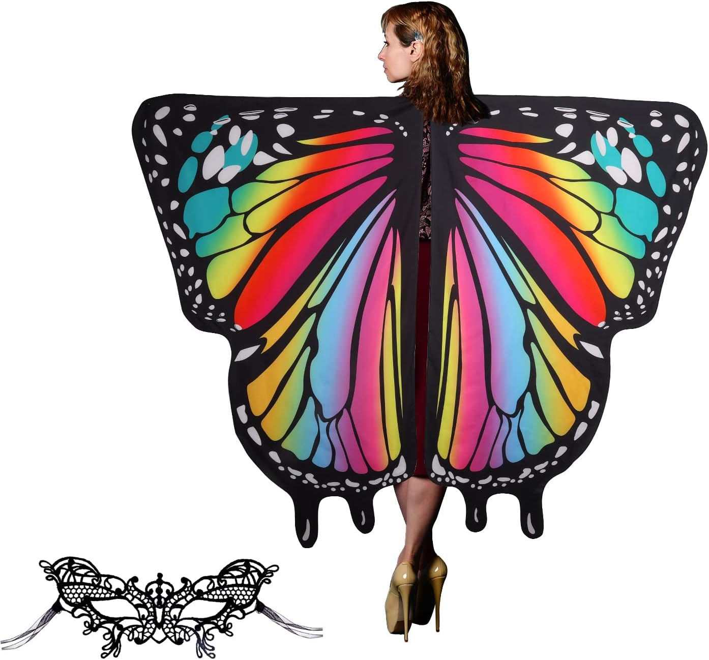 Amazon.com: KINBOM Butterfly Wings Costume for Women, with Butterfly ...