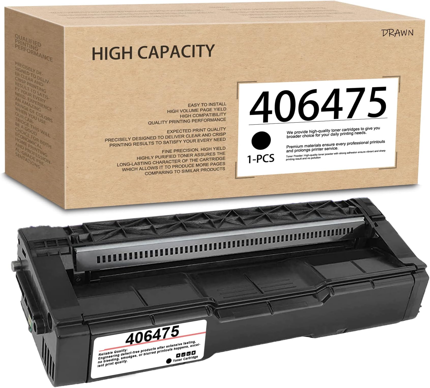 Amazon.com: Genuine Ricoh SP C310HA 406475, 406476, 406477, 406478, High Yield Toner Bundle Set ...