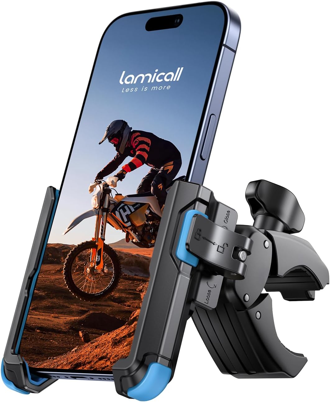 Amazon.com: Lamicall Motorcycle Bike Phone Mount - [1s Quick Release ...