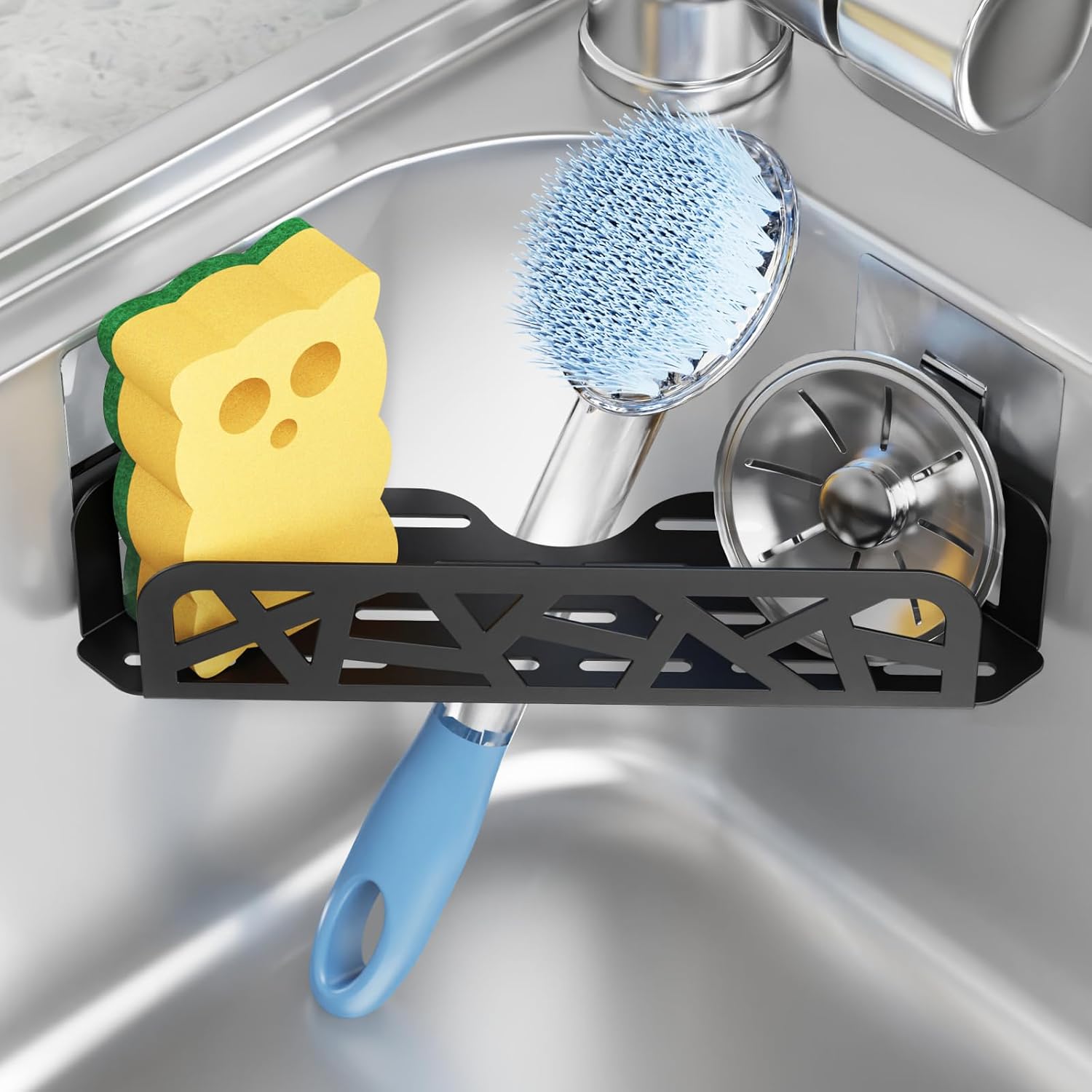 Amazon.com - GSlife Sponge Holder - Adhesive Sink Caddy for Square and ...