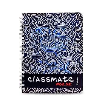 Classmate Pulse 6 Subject Notebook - Unruled, 300 Pages, Spiral Binding ...