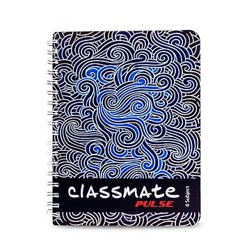 Classmate Pulse 6 Subject Notebook - Unruled, 300 Pages, Spiral Binding ...