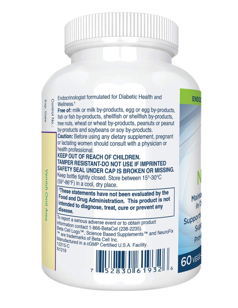 Buy Neurofix Nerve Support Formula 60 Vege-Caps |B-Vitamins, Alpha ...