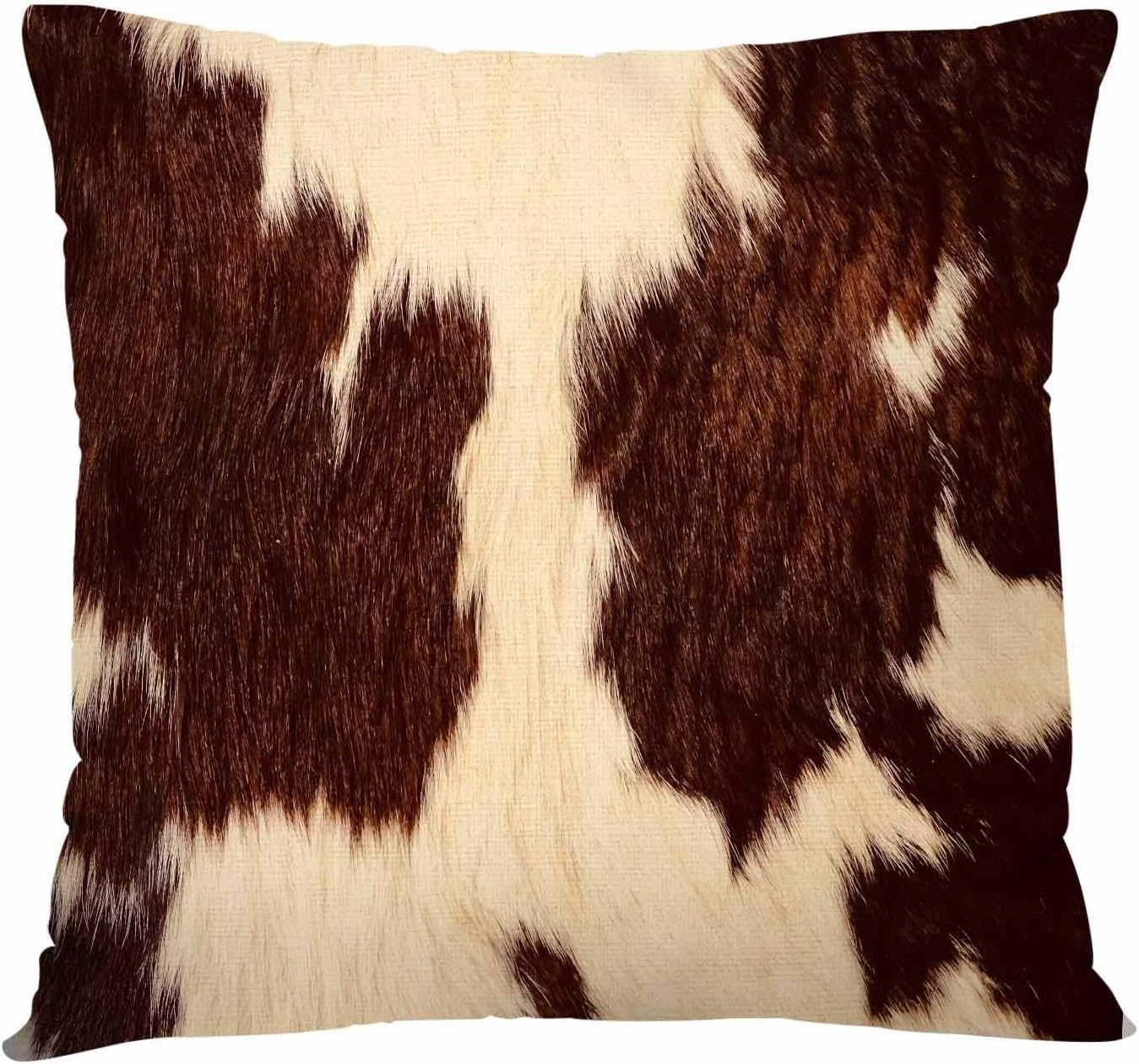 Amazon.com: IBILIU Cowhide Throw Pillow Covers 18X18,Cow Hair Cow Skin ...