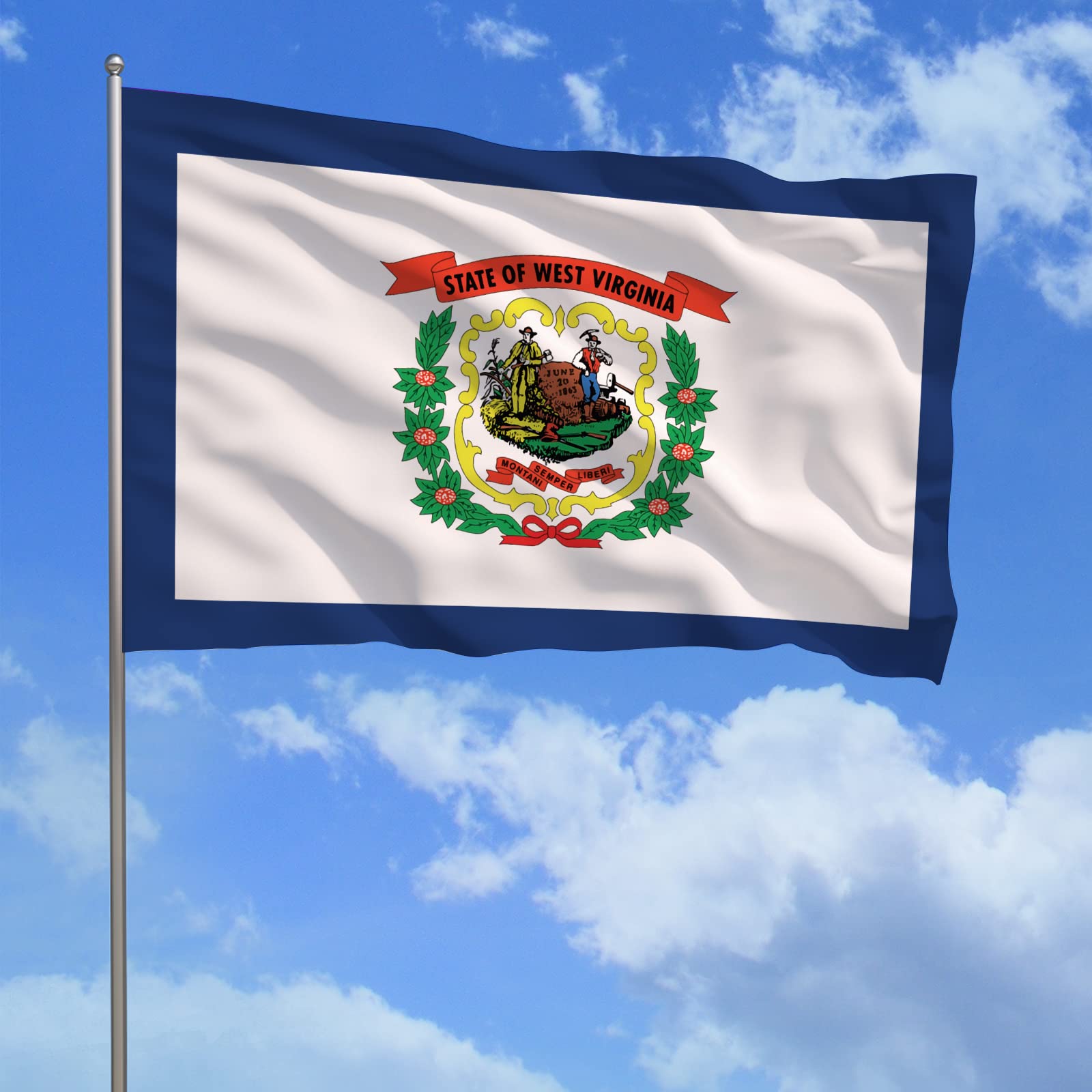 West Virginia Flag Waving