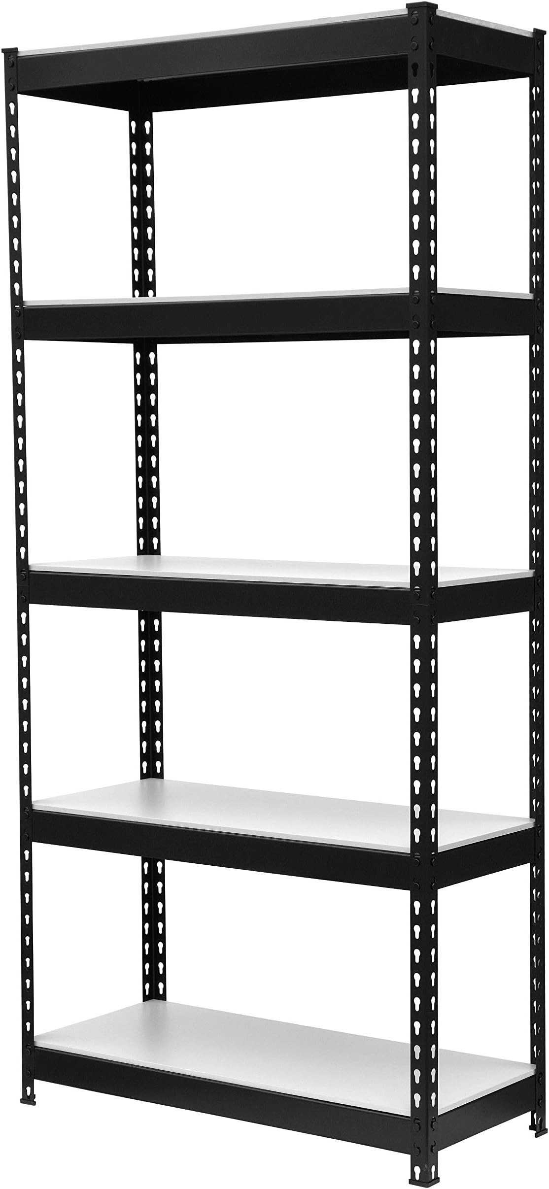 Amazon.com: King’s Rack 5 Layer Black Steel Storage Rack Boltless ...