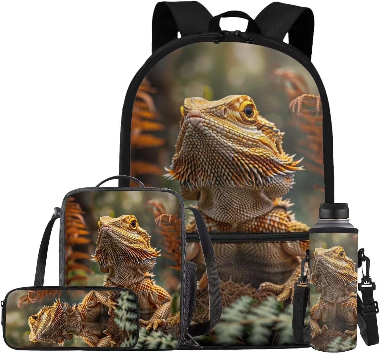 Amazon.com: ELEDIZI Dragon Lizard Backpack for Kids Boys Backpack with ...