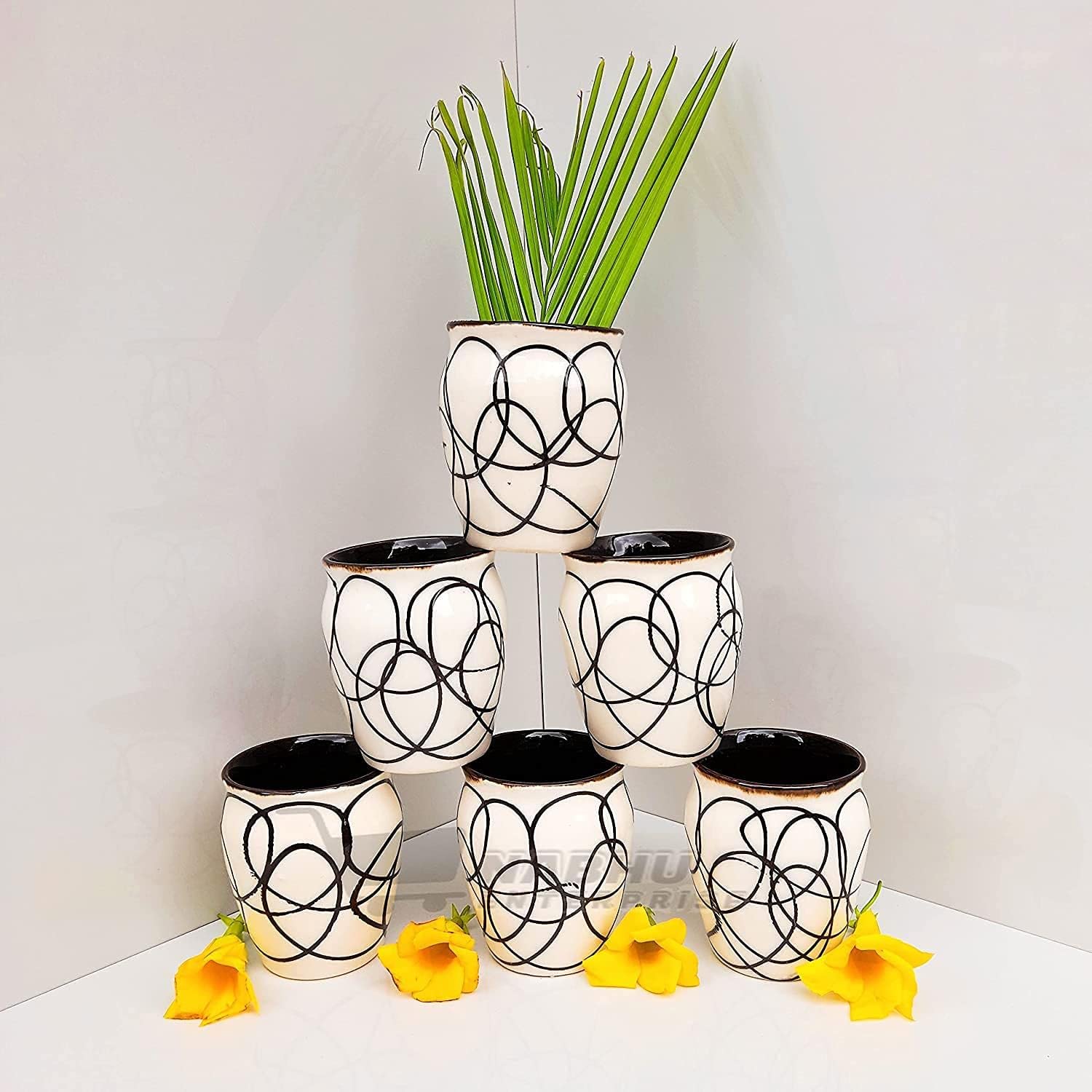 Buy istore Ceramic Kulhad | Mug Coffee & Chai Kullad Tea Cups Set of 6 ...
